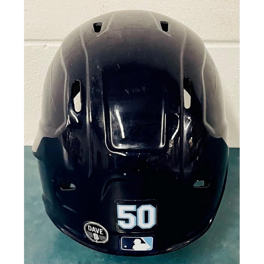 Game Used Autographed TB Batting Helmet: Rene Pinto - Home Run ...