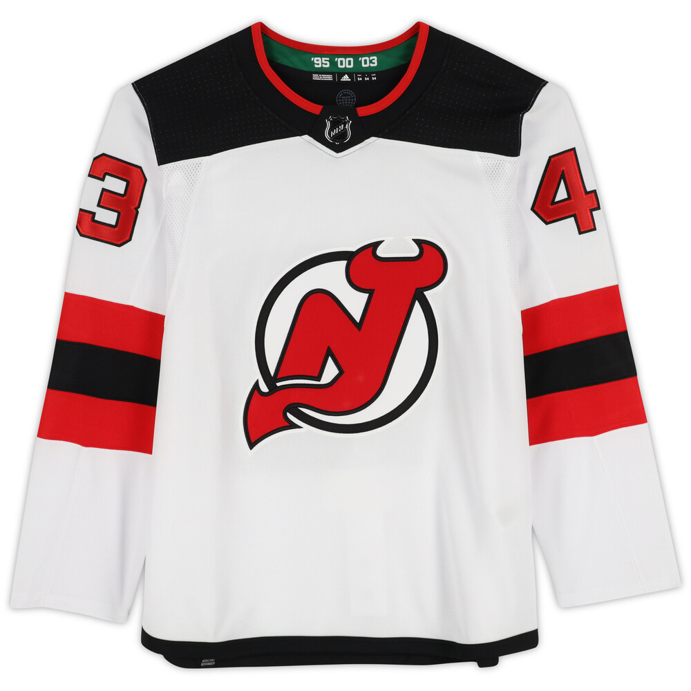 Luke Hughes New Jersey Devils Autographed White Adidas Authentic Jersey ...