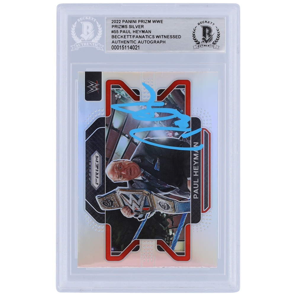 Paul Heyman WWE Autographed 2022 Panini Prizm Silver #55 Beckett ...