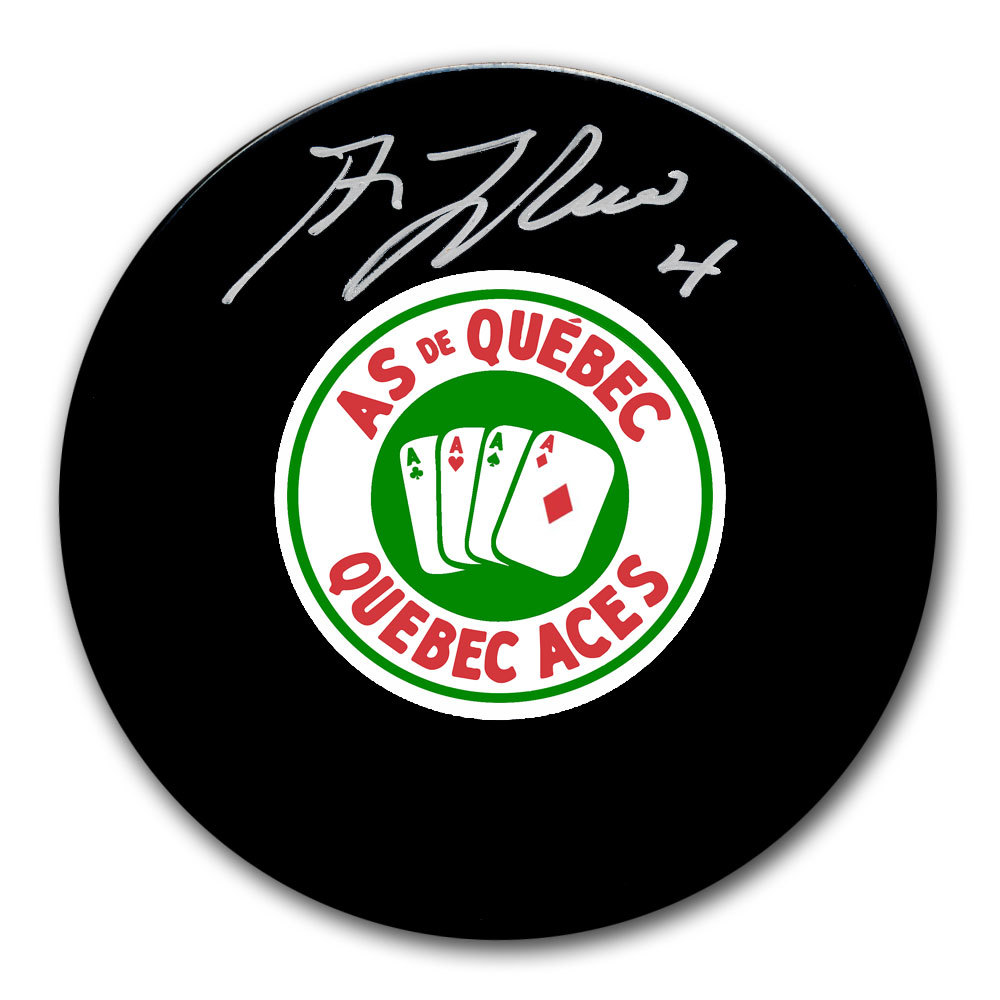 Guy Lafleur Quebec Aces Autographed Puck - NHL Auctions