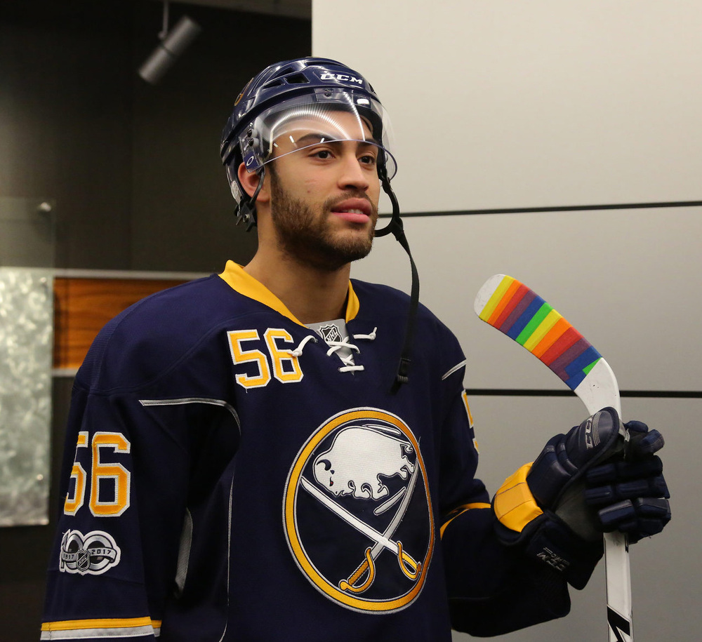 Justin Bailey Autographed Pregame Warm-Up Used Stick with Pride Tape ...