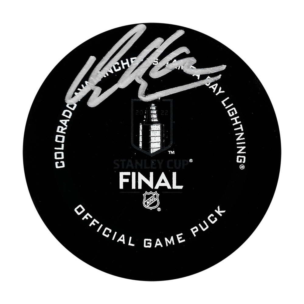 Gabriel Landeskog Autographed 2022 Stanley Cup Final Official Game Puck ...