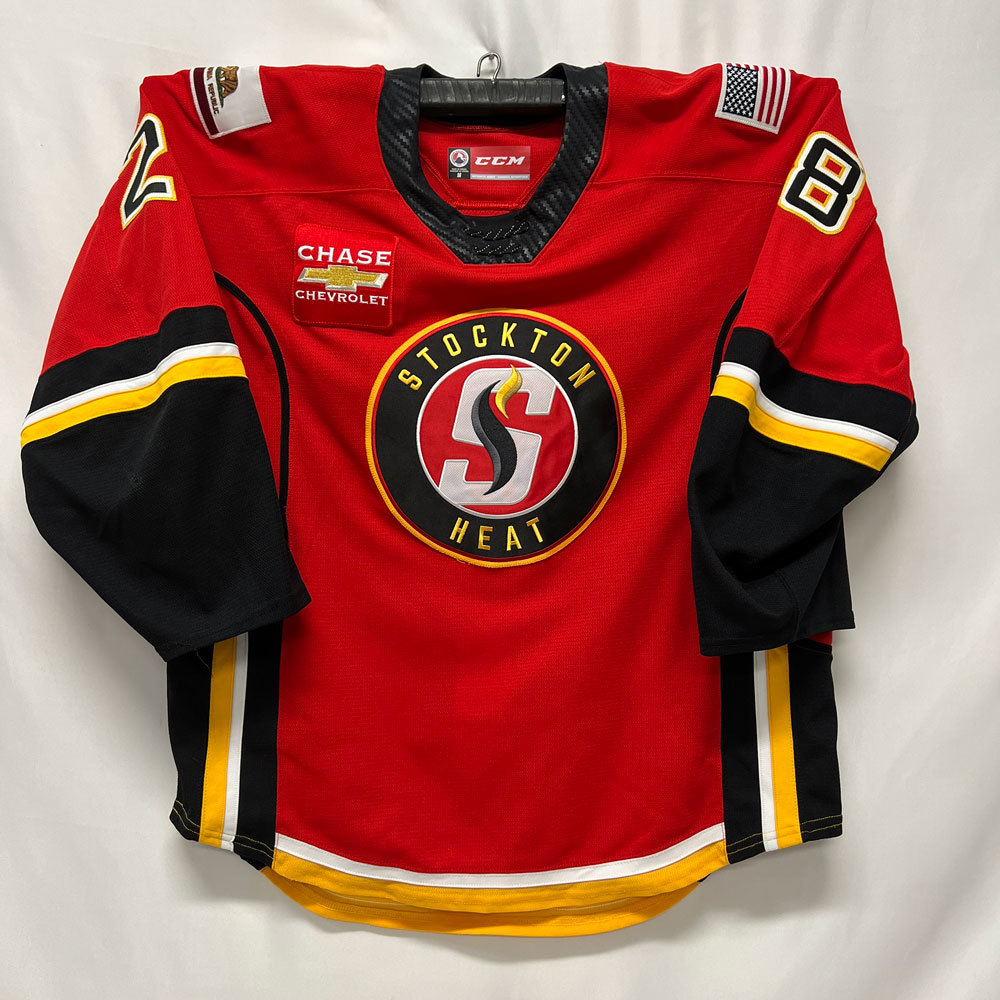 AHL Authentic - 2022 Stockton Heat Calder Cup Playoffs RED Jersey Game ...