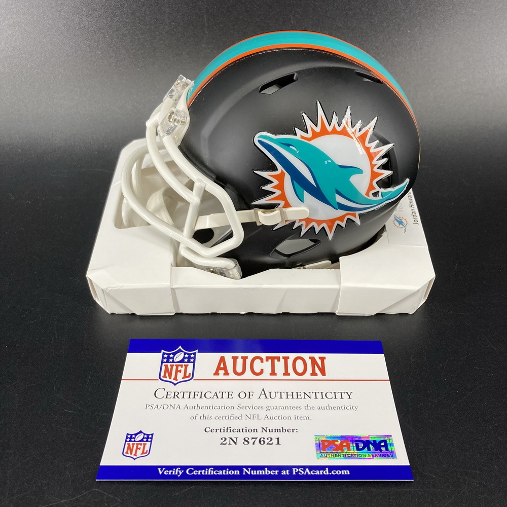 NFL Auction | Dolphins - Jordan Howard Signed Ecplise Mini Helmet