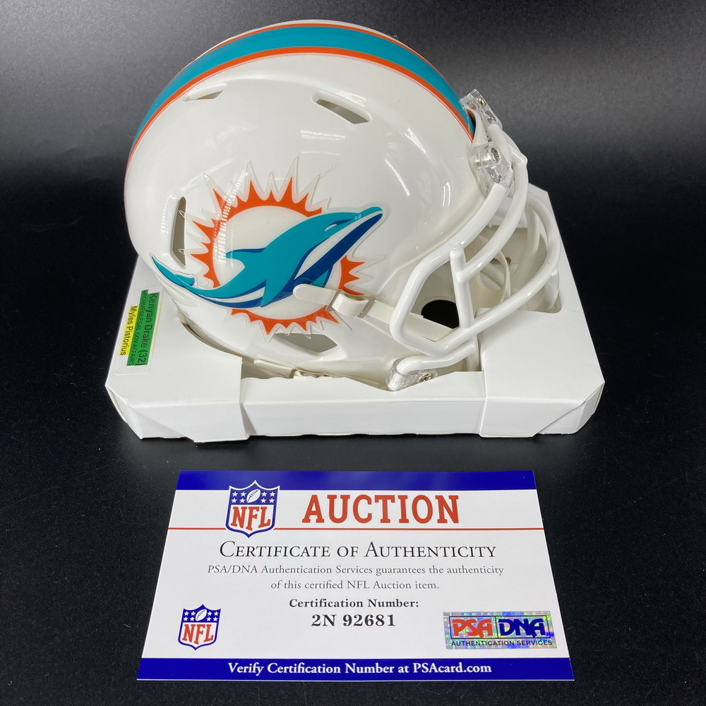 Dolphins - Kenyan Drake Signed Mini Helmet | The official auction site ...