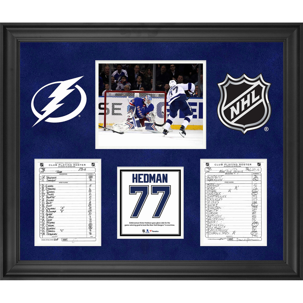 Tampa Bay Lightning Framed Original Line-Up Cards from February 27 ...