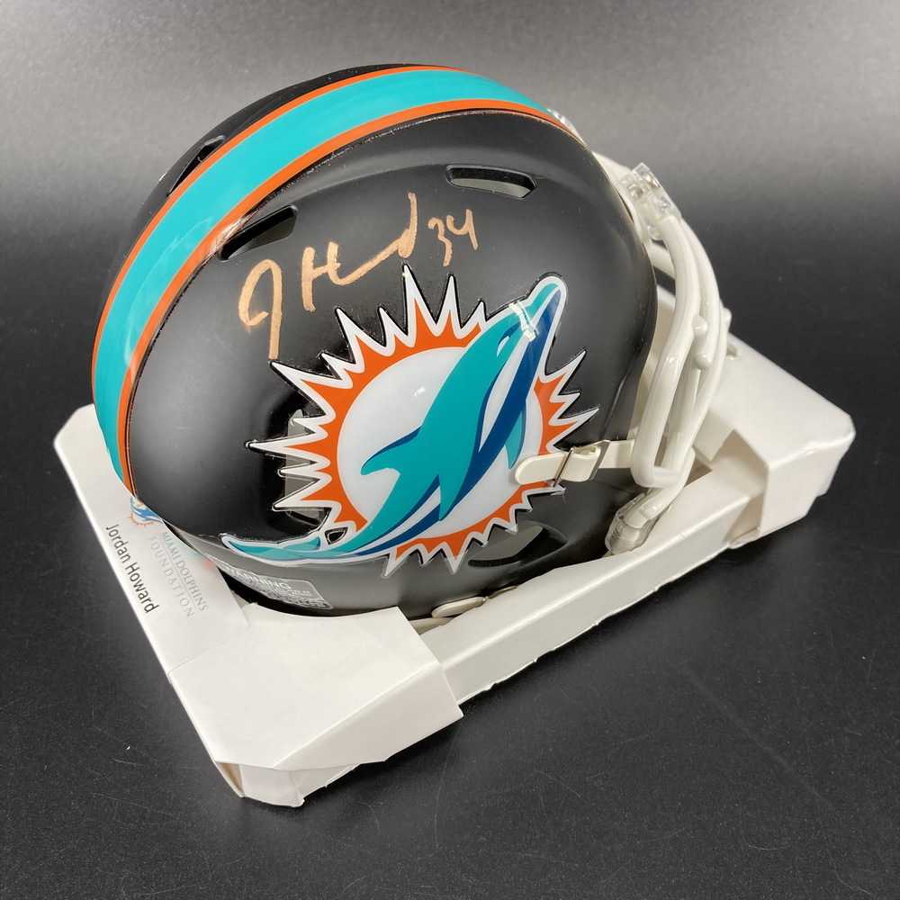 NFL Auction | Dolphins - Jordan Howard Signed Ecplise Mini Helmet