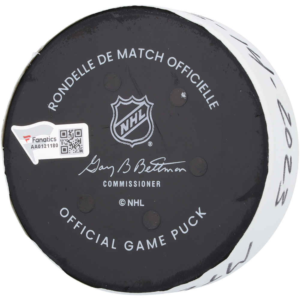 Kris Letang Pittsburgh Penguins Autographed Game-Used Puck vs. Montreal ...