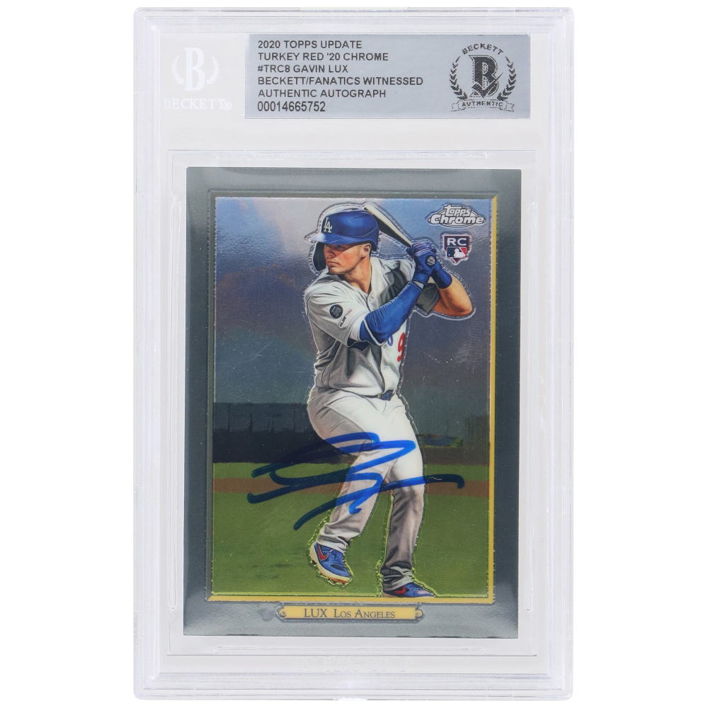 Gavin Lux Los Angeles Dodgers Autographed 2020 Topps Chrome Update ...