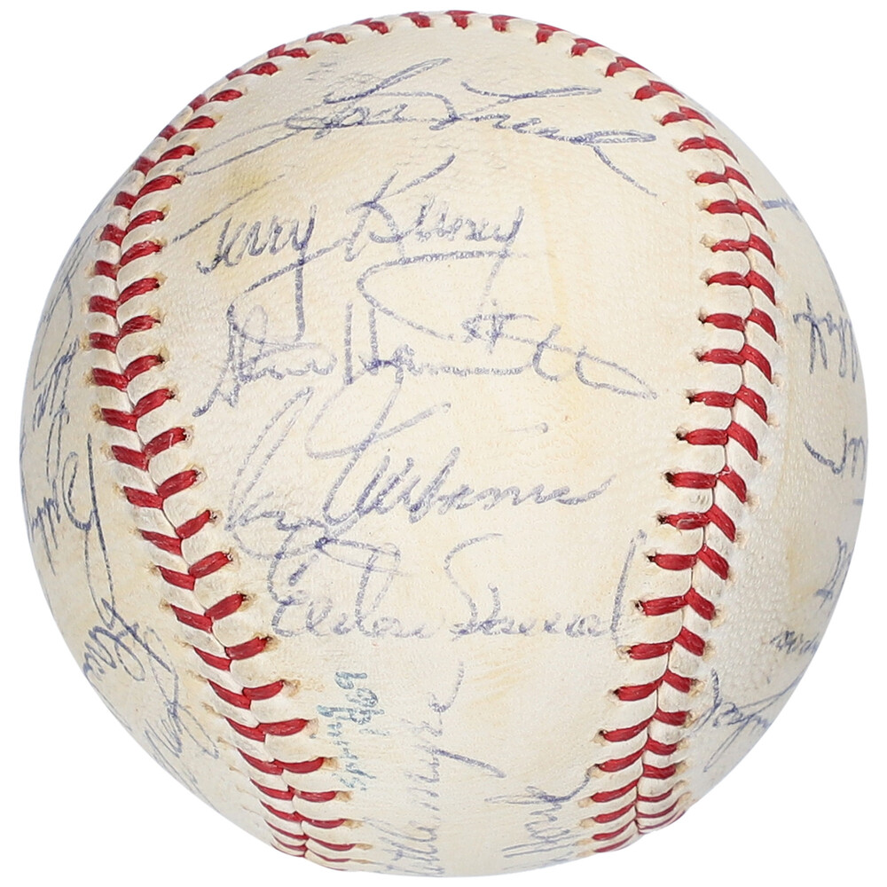 New York Yankees Autographed Rawlings Baseball with 10 Signatures ...