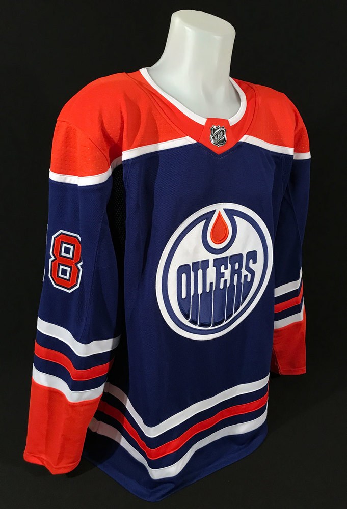 Zach Hyman #18 - Autographed Edmonton Oilers Royal Blue Adidas Retail ...