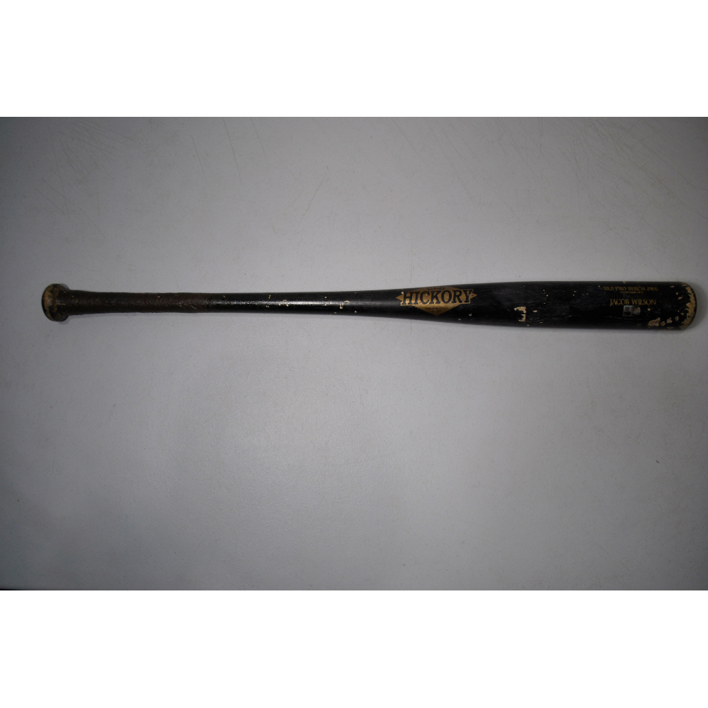 Jacob Wilson Game-Used Broken Bat - Black Old Hickory Bat Pro Birch - 7 ...