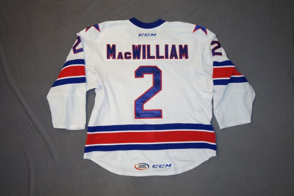 Andrew MacWilliam Game-Worn Rochester Americans White Jersey - NHL Auctions
