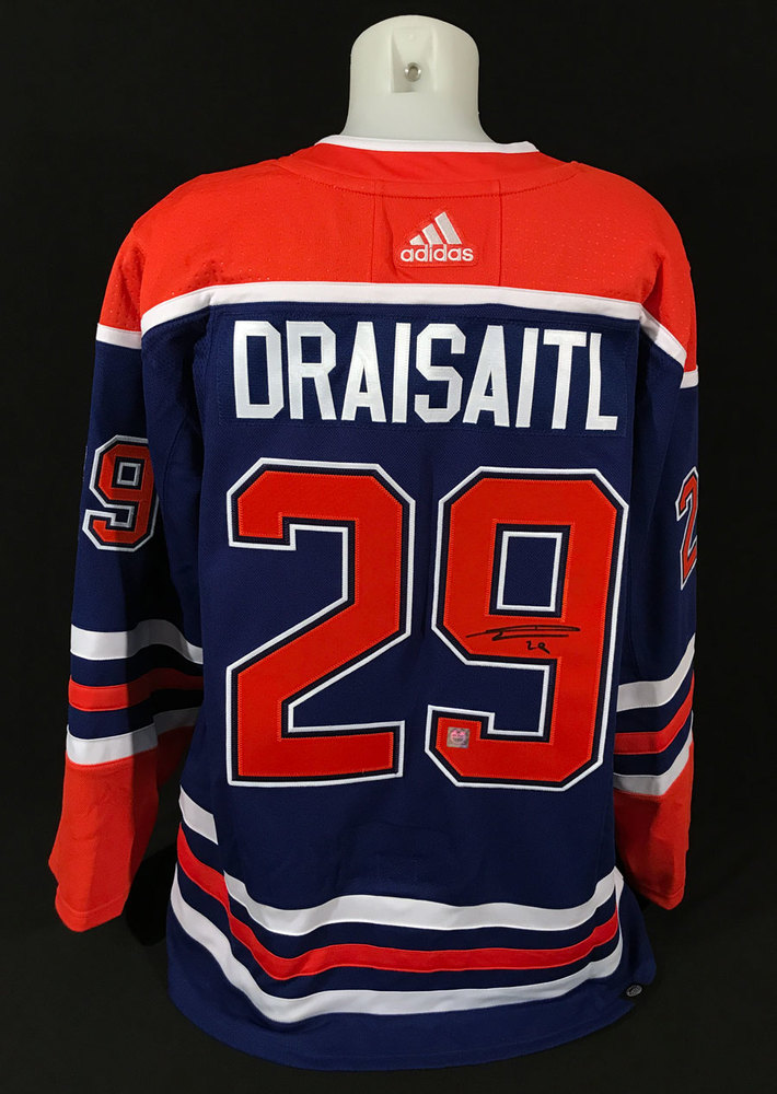 Leon Draisaitl #29 - Autographed Edmonton Oilers Royal Blue Adidas ...