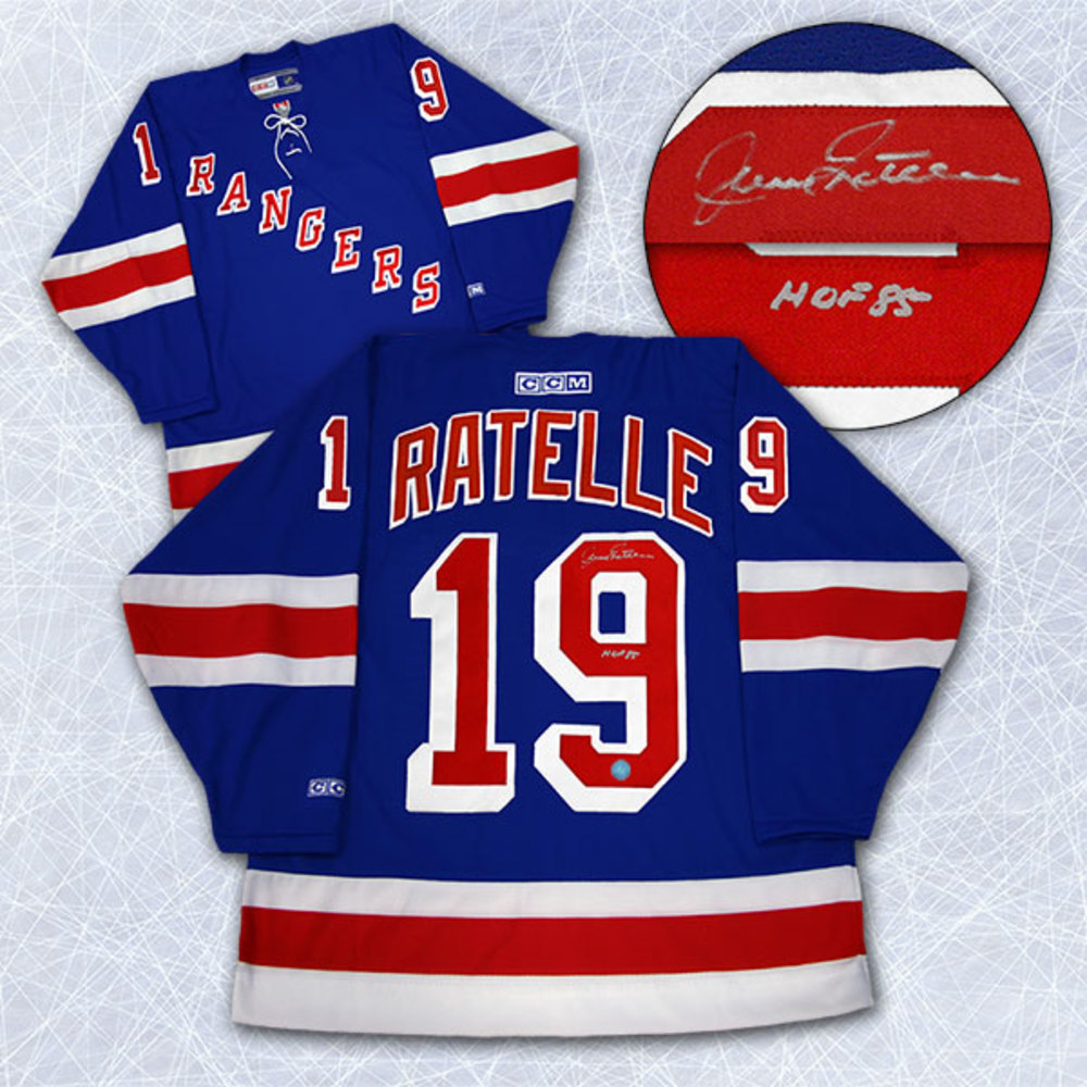 Jean Ratelle New York Rangers Autographed Hockey Jersey - NHL Auctions