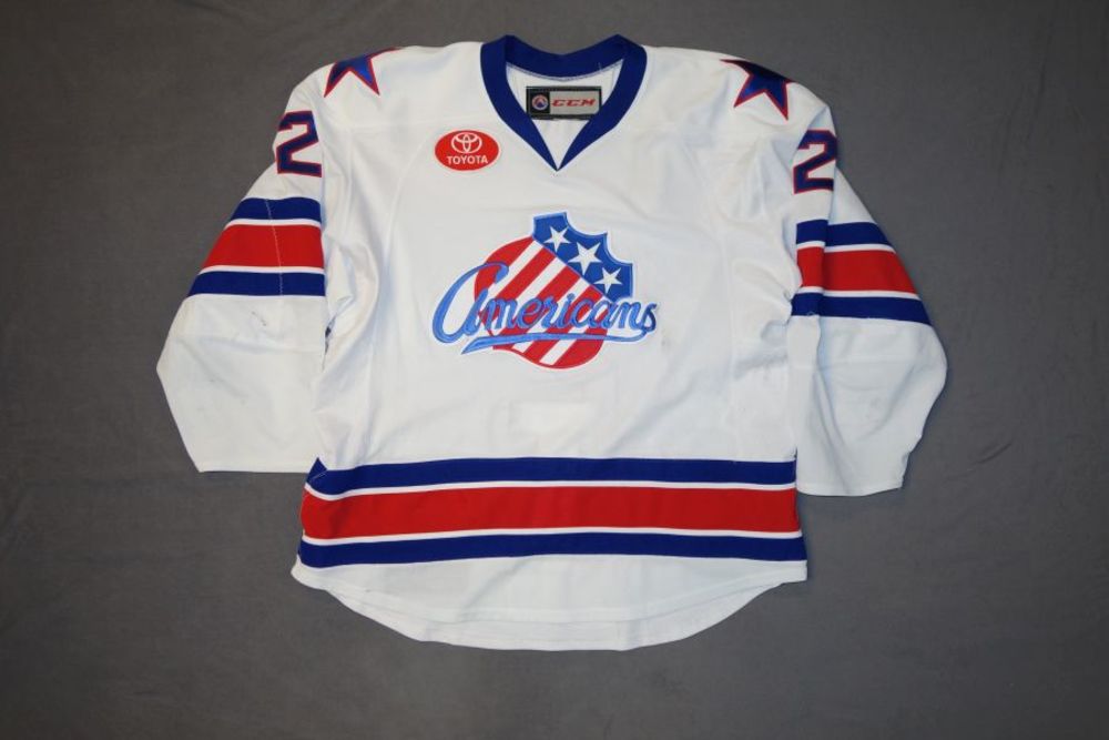 Andrew MacWilliam Game-Worn Rochester Americans White Jersey - NHL Auctions
