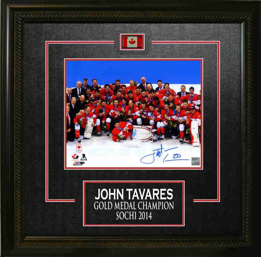 John Tavares - Signed & Framed 8x10 Etched Mat - Team Canada 2014 ...