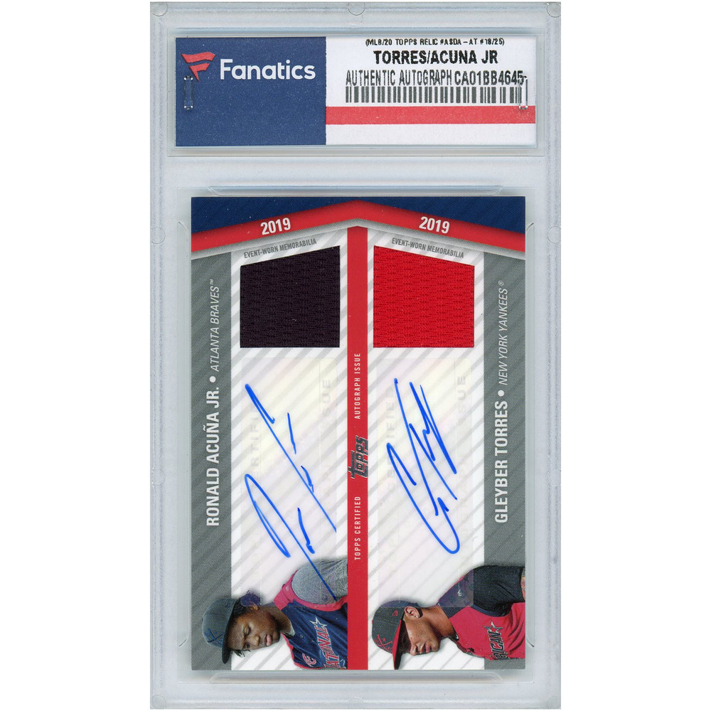 Ronald Acuña Jr. & Gleyber Torres Autographed 2020 Topps Baseball All ...