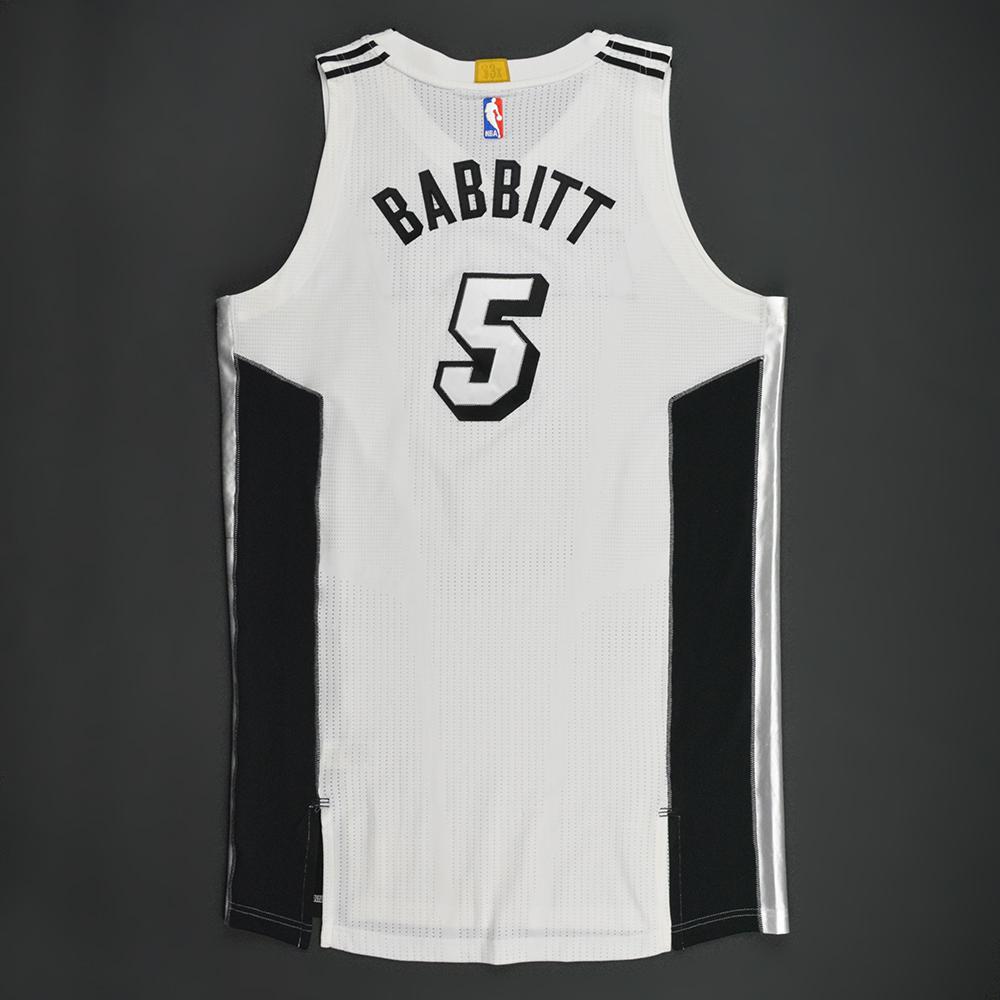 Luke Babbitt - Miami Heat - White Alternate Game-Worn Jersey - 2016-17 ...