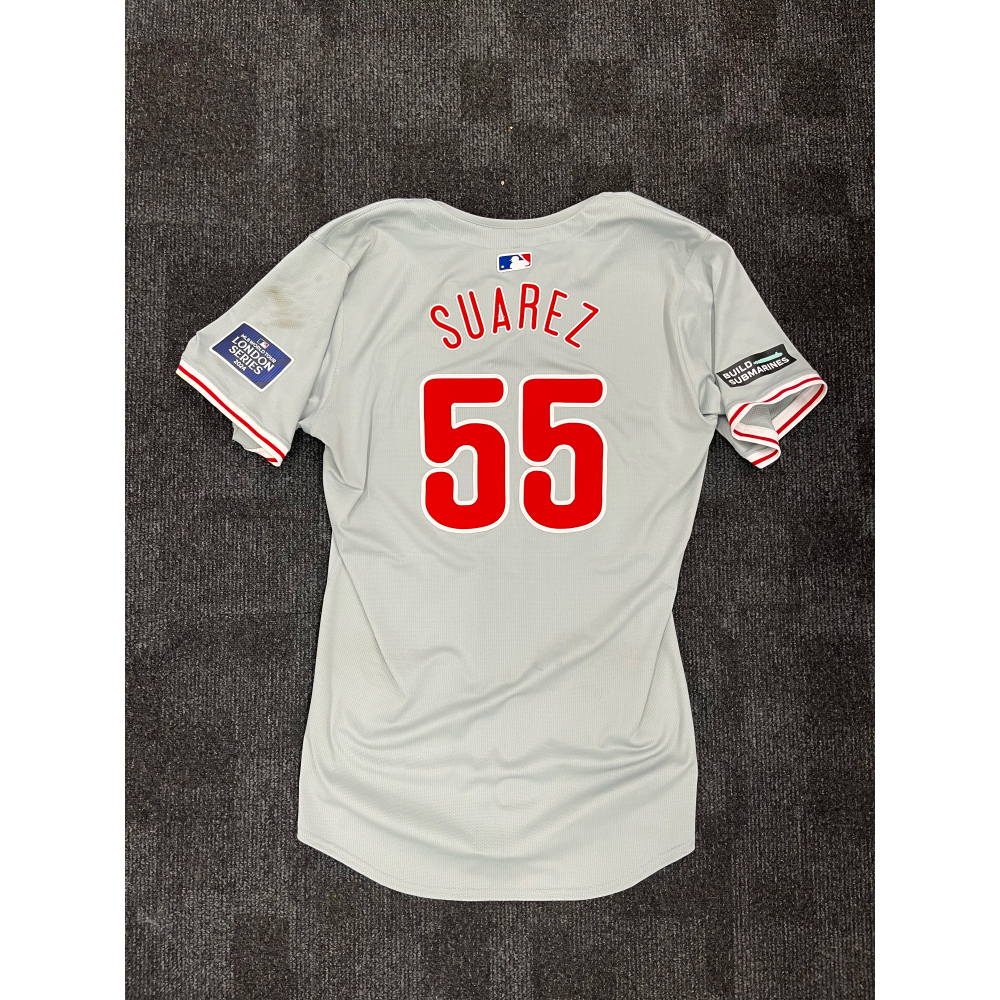 2024 London Series - NYM vs. PHI (6/8/24) - Game-Used Jersey - Ranger Suarez | Philadelphia ...