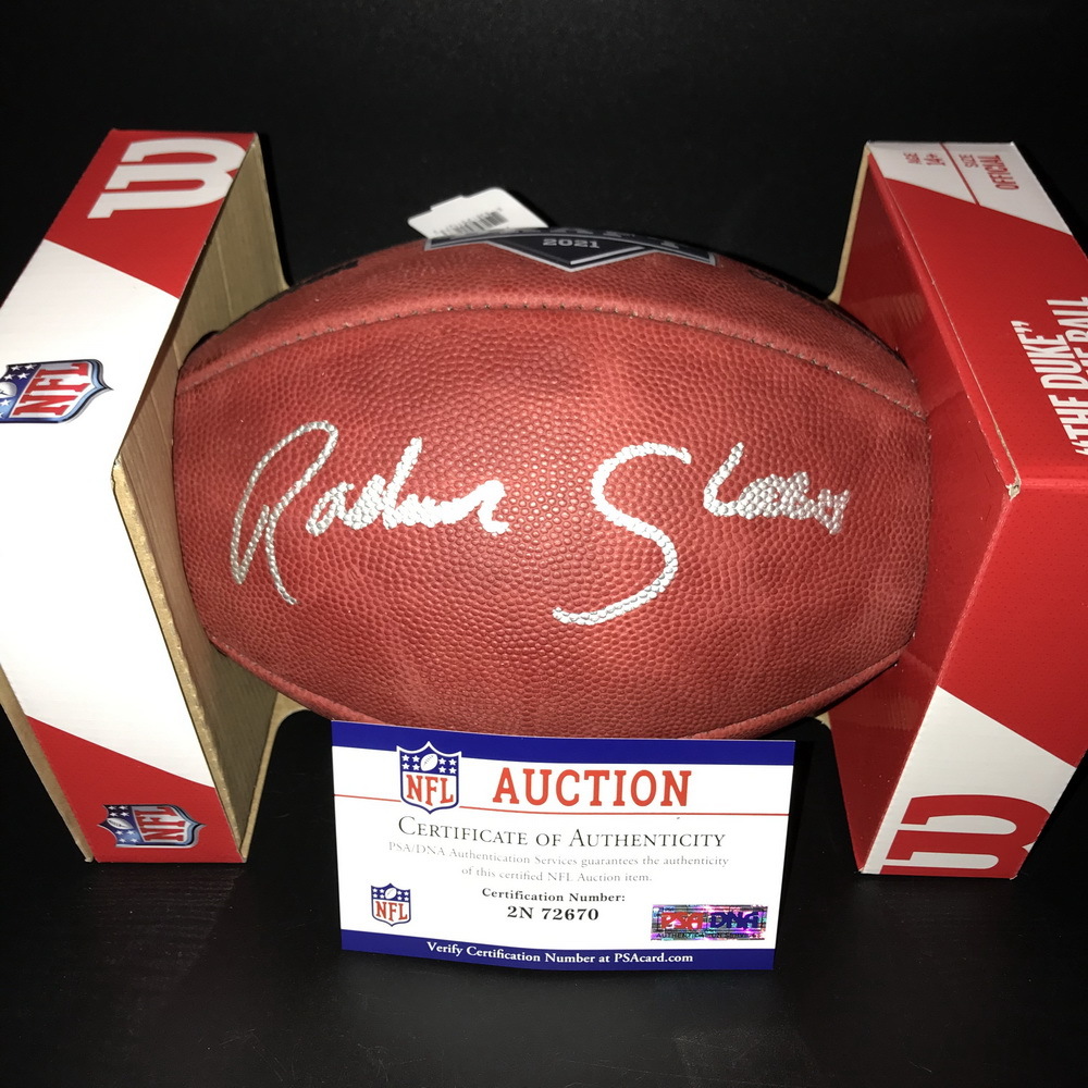 NFL - Chargers Rashawn Slater Signed Authentic Football with 2021 Draft ...