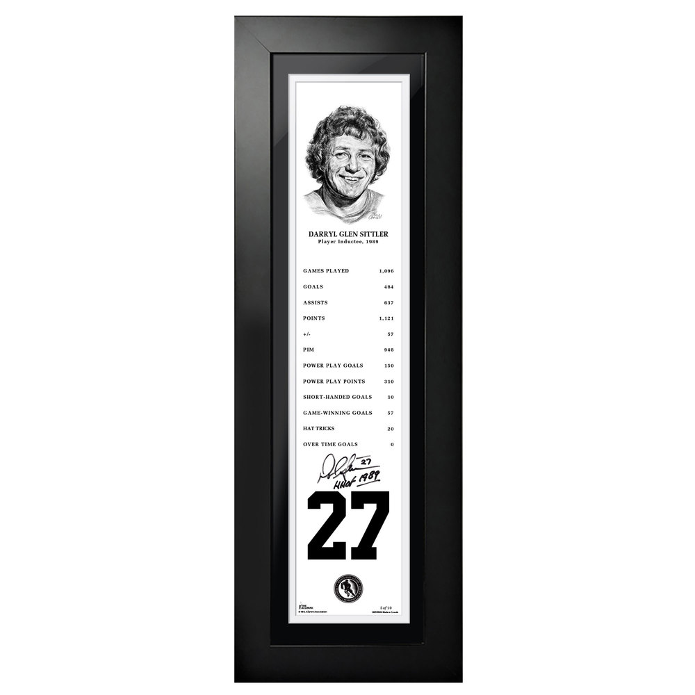 Darryl Sittler Autographed Legends Line Honoured Member Stats Frame ...