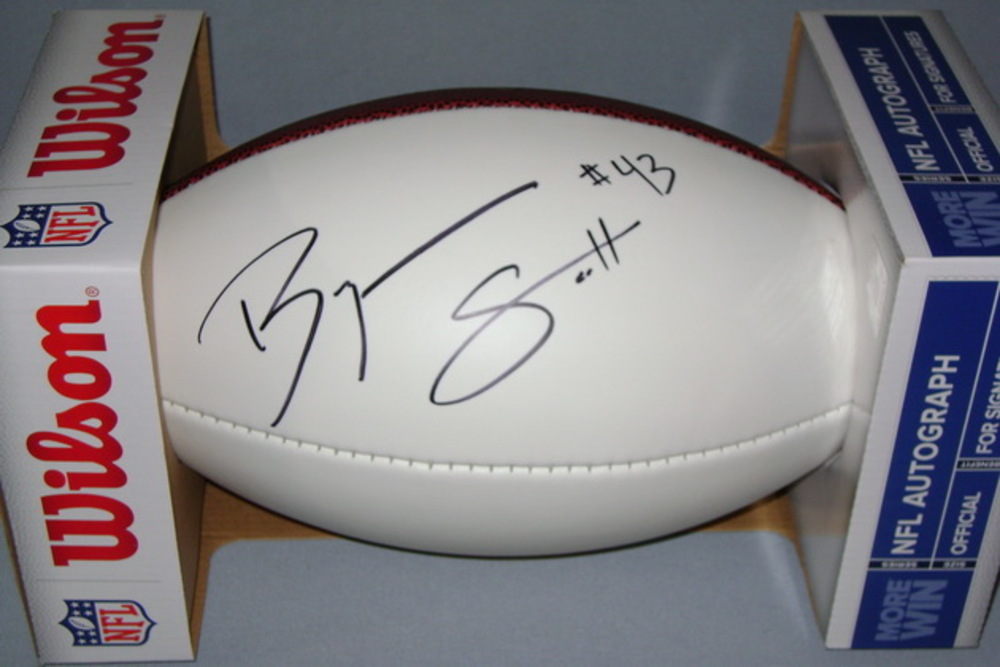 NFL - BILLS BRYAN SCOTT SIGNED PANEL BALL | The official auction site ...
