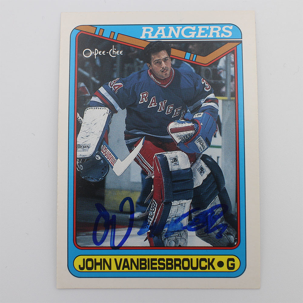 John Vanbiesbrouck Autographed 1990-91 O-Pee-Chee Hockey Card - NHL ...