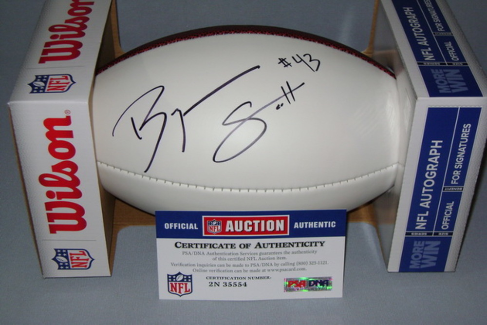 NFL - BILLS BRYAN SCOTT SIGNED PANEL BALL | The official auction site ...