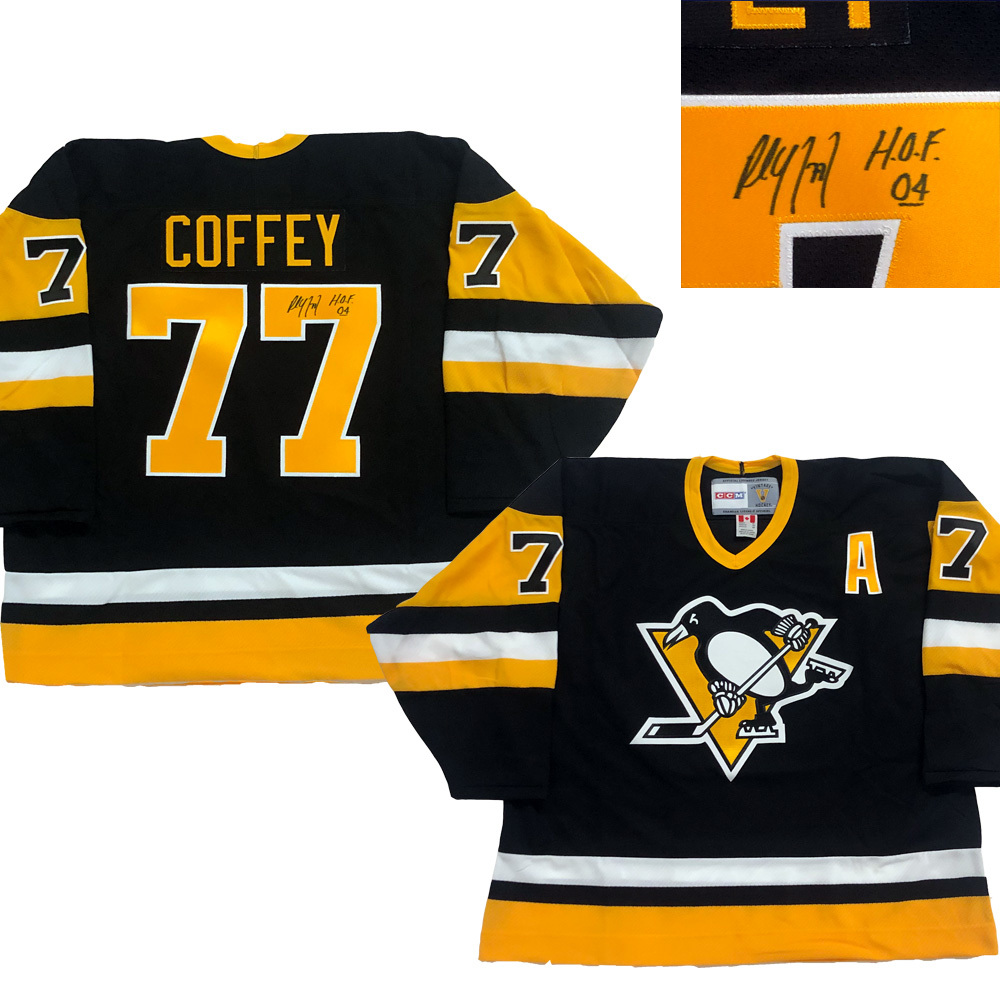 PAUL COFFEY Pittsburgh Penguins Black CCM Jersey W/ HOF - NHL Auctions