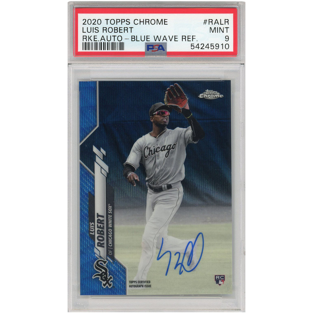 Luis Robert Chicago White Sox Autographed 2020 Topps Chrome Blue Wave ...
