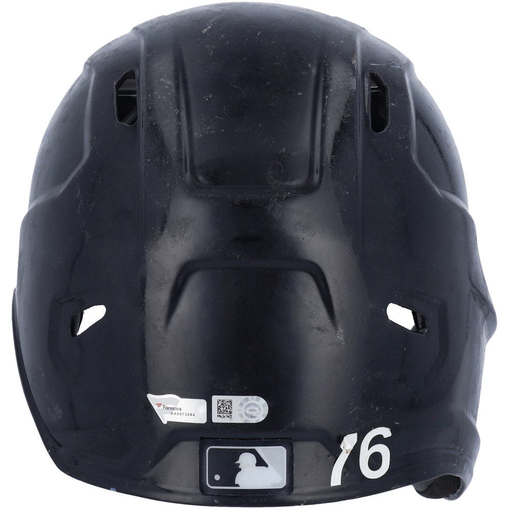 New York Yankees Team Issued #76 Navy Batting Helmet from the 2021 MLB ...