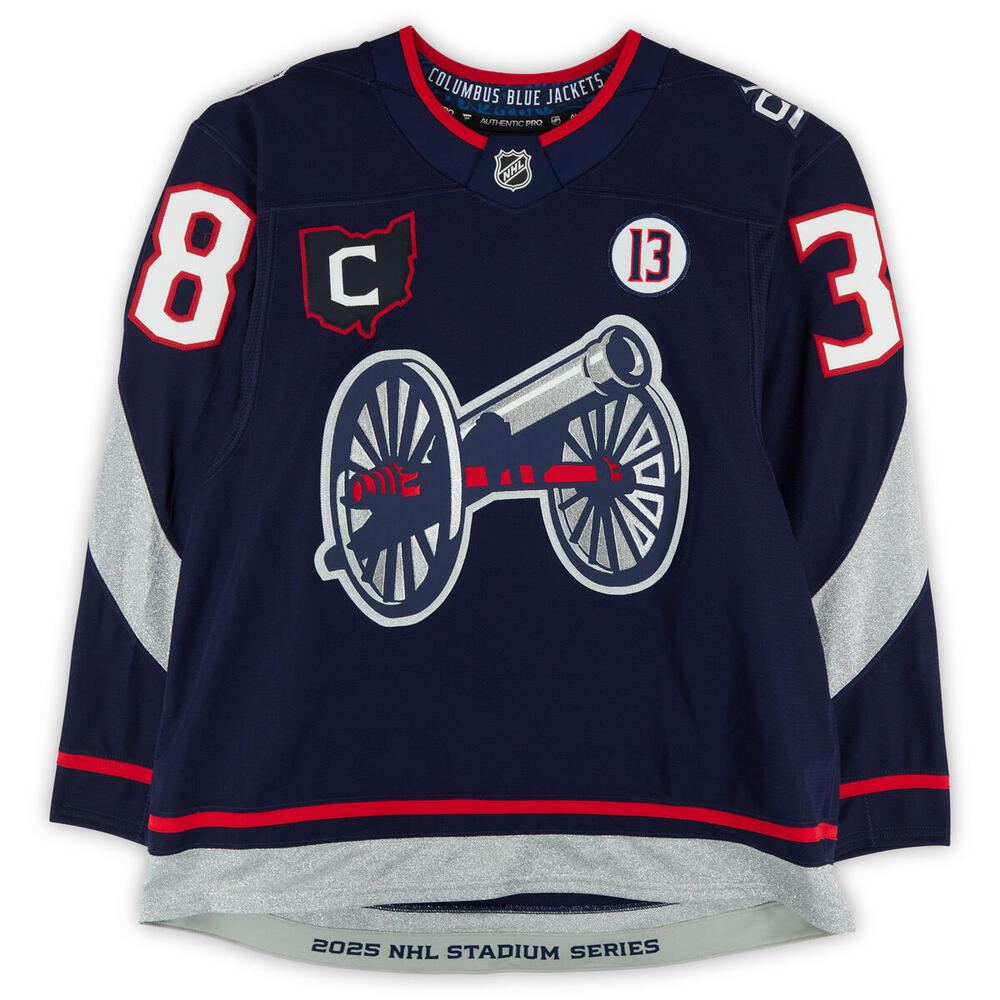 Boone Jenner Columbus Blue Jackets Game-Used #38 Jersey vs. Detroit Red ...