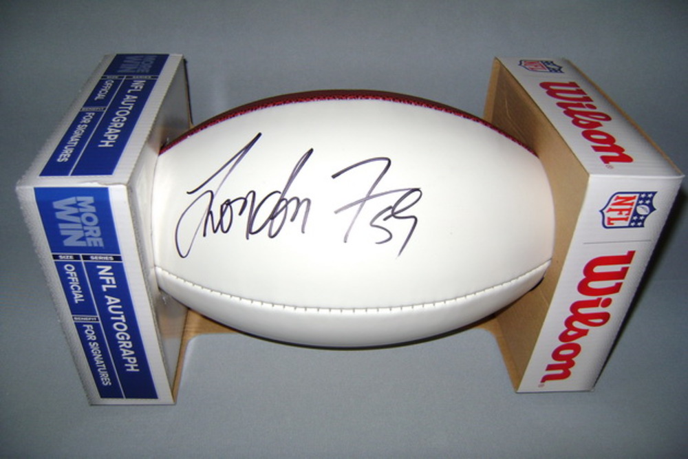 NFL - REDSKINS LONDON FLETCHER SIGNED PANEL BALL | The official auction ...