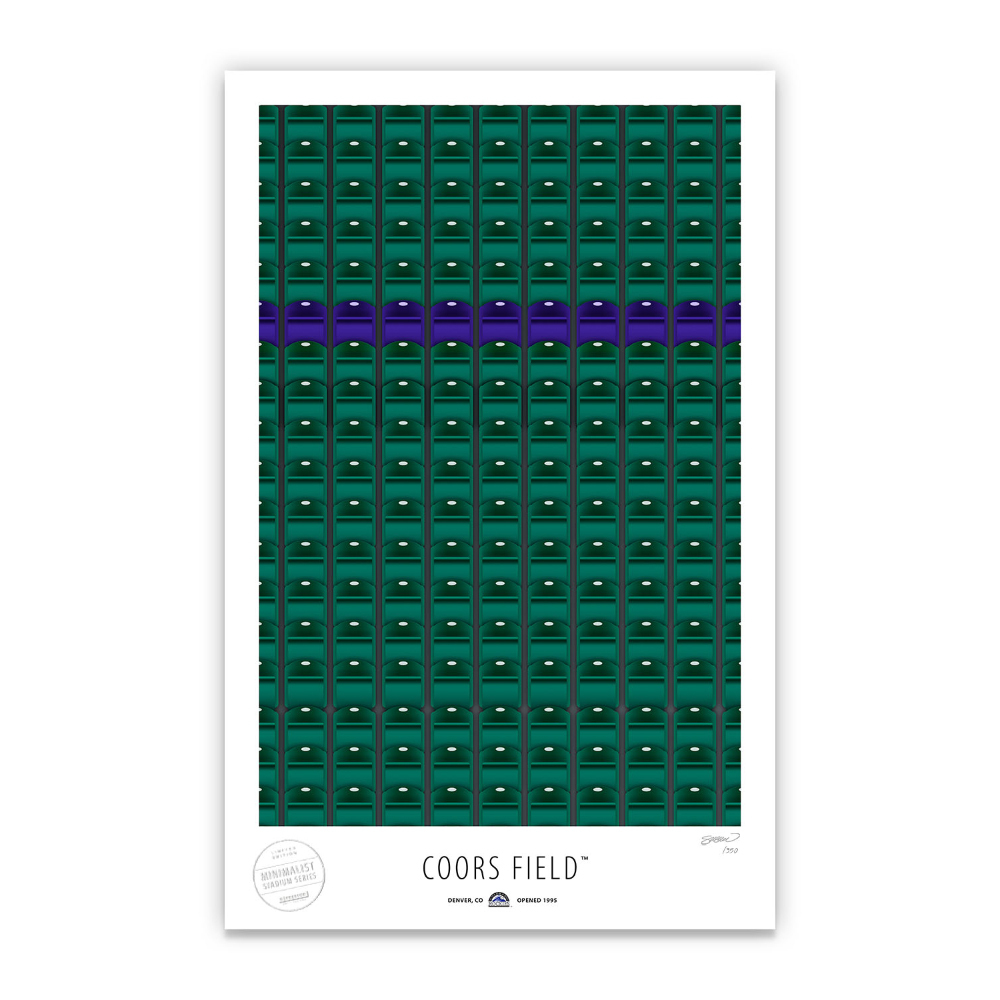 Minimalist Coors Field Collector's Edition Print by Artist S. Preston ...