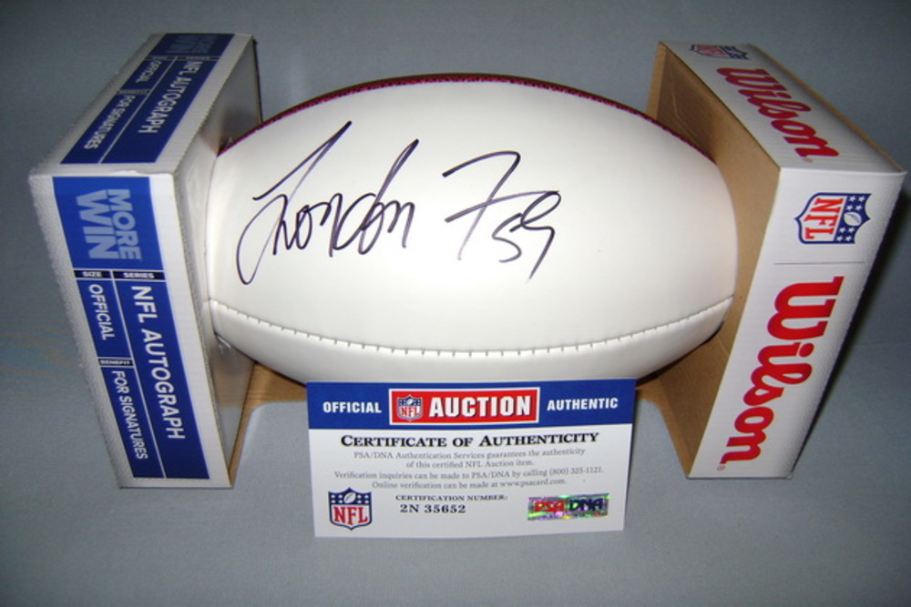 NFL - REDSKINS LONDON FLETCHER SIGNED PANEL BALL | The official auction ...