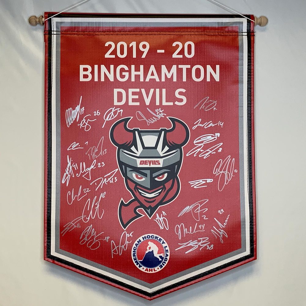 AHL Authentic - 2019-20 Binghamton Devils Team-Signed Banner