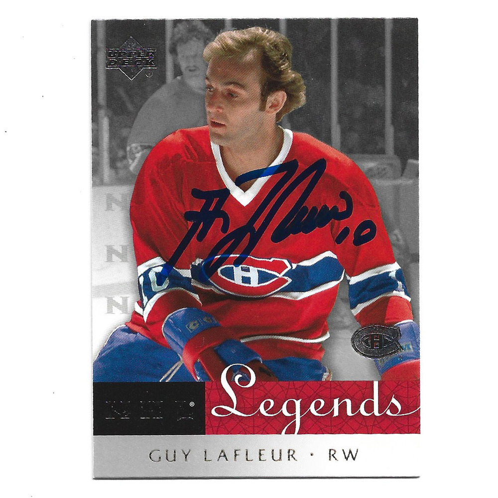 Guy Lafleur Autographed 2001-02 Upper Deck NHL Legends Hockey Card ...