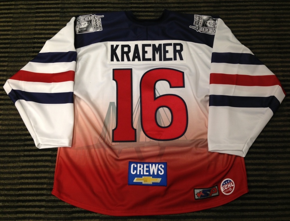 Kyle Kraemer - South Carolina Stingrays - Charleston Strong Game-Worn ...