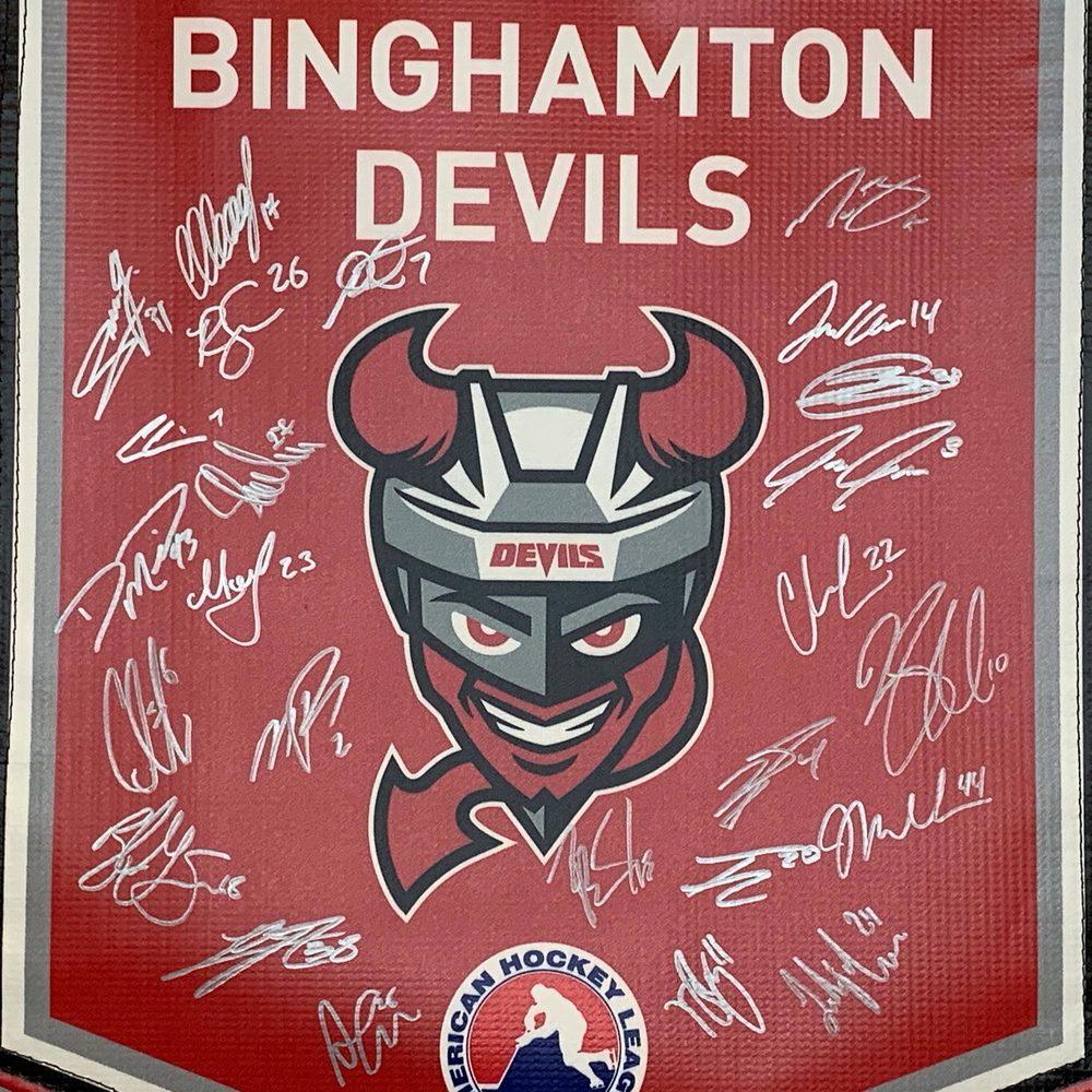 AHL Authentic - 2019-20 Binghamton Devils Team-Signed Banner