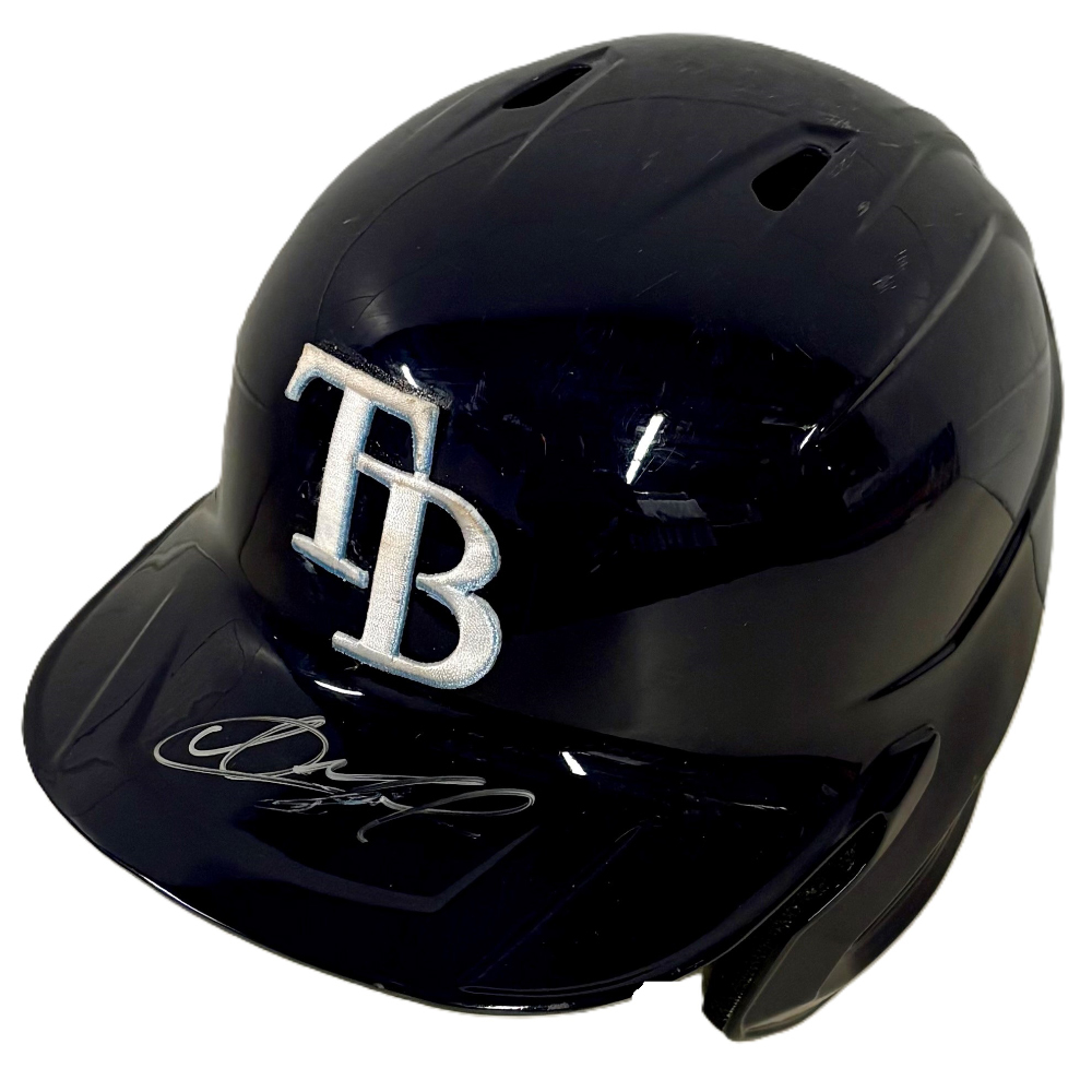 Game Used Autographed TB Batting Helmet: Christopher Morel - 2 HR, 3 R ...