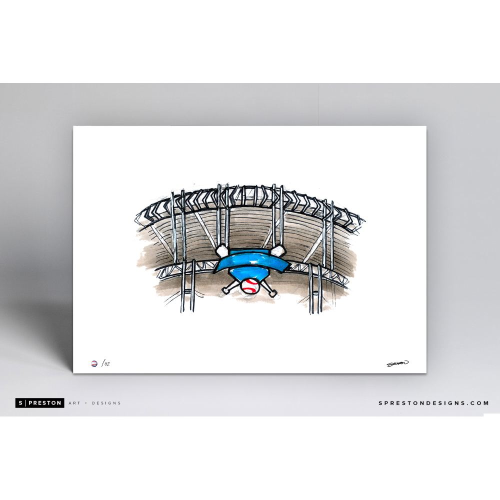 Progressive Field Sketch - Limited Edition Print of 42 by S. Preston ...