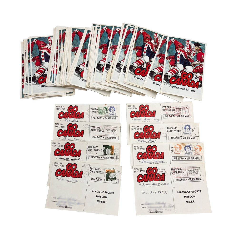 1974 Summit Series Postcards - From Fans to Howe Family - NHL Auctions