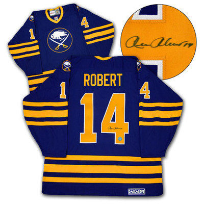 RENE ROBERT Buffalo Sabres SIGNED Retro Hockey Jersey - NHL Auctions