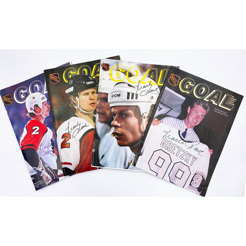 Mark Howe Autographed Goal Magazine Lot - NHL Auctions