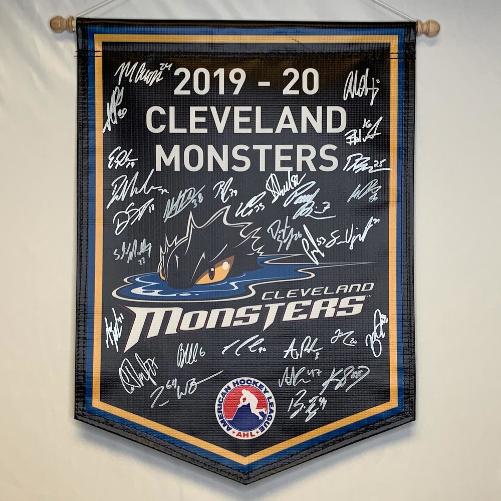 AHL Authentic - 2019-20 Cleveland Monsters Team-Signed Banner