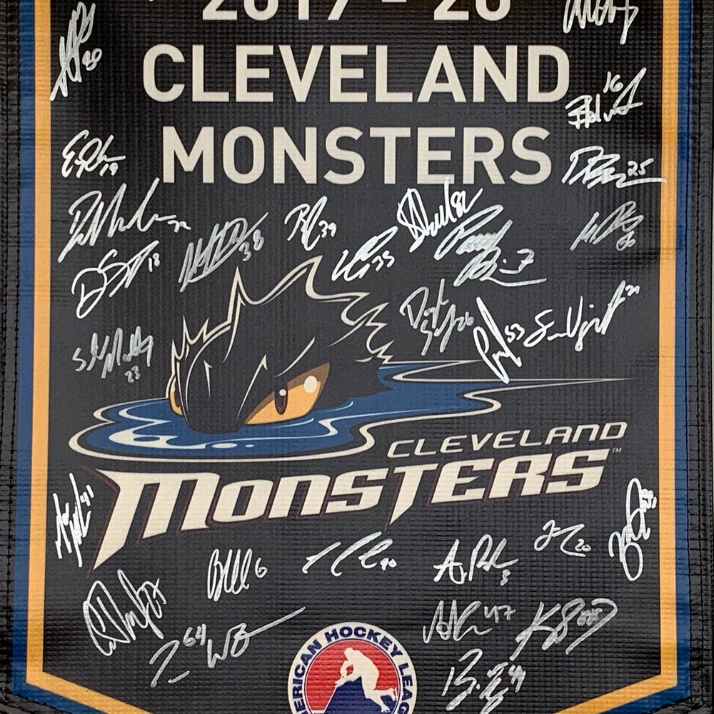 AHL Authentic - 2019-20 Cleveland Monsters Team-Signed Banner