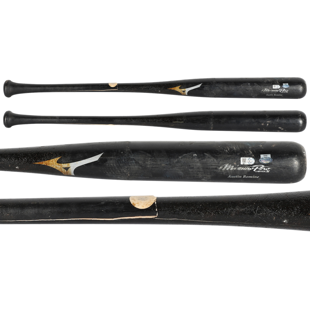 Austin Romine New York Yankees Team Issued Broken Bat vs. Detroit ...