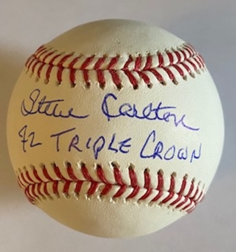Steve Carlton Autographed "72 Triple Crown" Baseball | MLB Auctions
