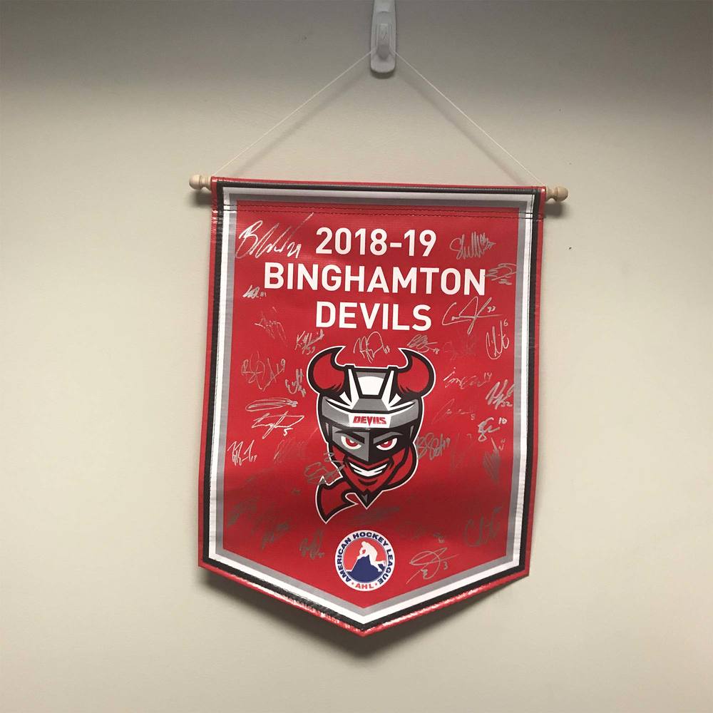 AHL Authentic - 2018-19 Binghamton Devils Team-Signed Banner